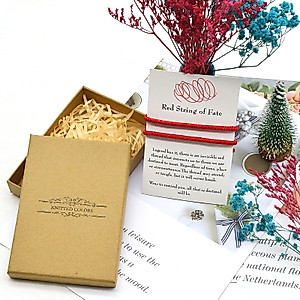 Knitted Colors Red String of Fate Bracelets Christmas Handmade Kabbalah Protection Good Luck Bracelets Simple Matching Bracelets for Lover Women Men