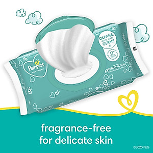 Baby Wipes, Pampers Baby Diaper Wipes, Complete Clean Unscented, 3 Refill Packs for Dispenser Tub, 216 Total Wipes