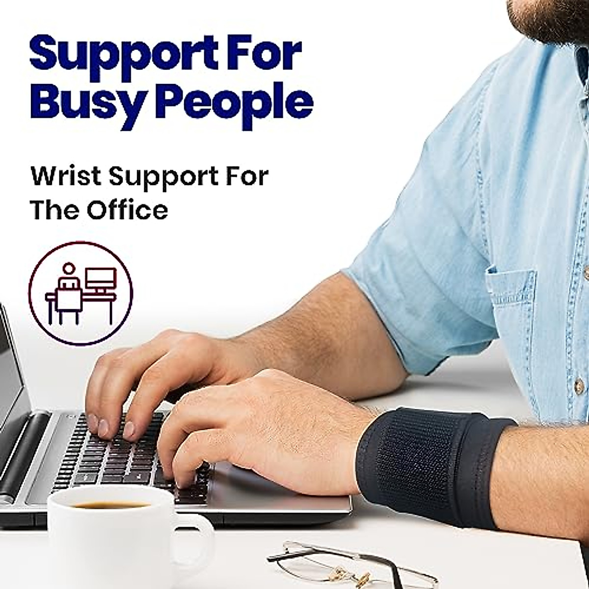 Wrist Wraps for Wrist Tendonitis - Wrist Support for Carpal Tunnel Pain Relief. Ganglion Cyst Wrist Brace or Carpal Tunnel Wrist Splint - 2 Wrist Wraps for Weightlifting Women Men Left & Right Hands