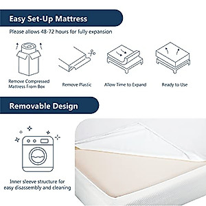 HOMES: Inside + Out Zinne Twin Mattress 6 inch Gel Memory Foam Mattress for Cool Sleep & Pressure Relief, Medium Firm Mattresses CertiPUR-US/Bed-in-a-Box/Pressure Relieving Twin Size