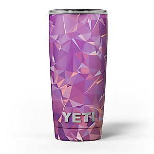 Design Skinz Pink Geometric V13 - Skin Decal Vinyl Wrap Kit Compatible with The Yeti Rambler Cooler Tumbler Cups