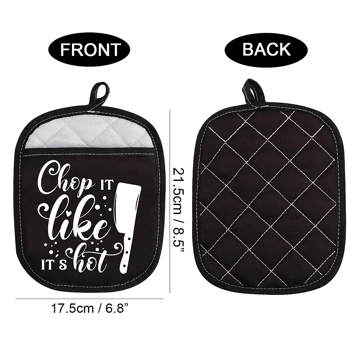 Chop It Like Its Hot Oven Pads Pot Holder Novelty Gift Friend Kitchen Present New Home Present (Chop IT Like It's hot)