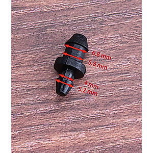 Sowaka 30 Pcs Drip Irrigation Plugs Plastic Black 1/4 Inch Tube End Goof Hole Plugs Irrigation Stoppers for Home Garden Lawn Supplies