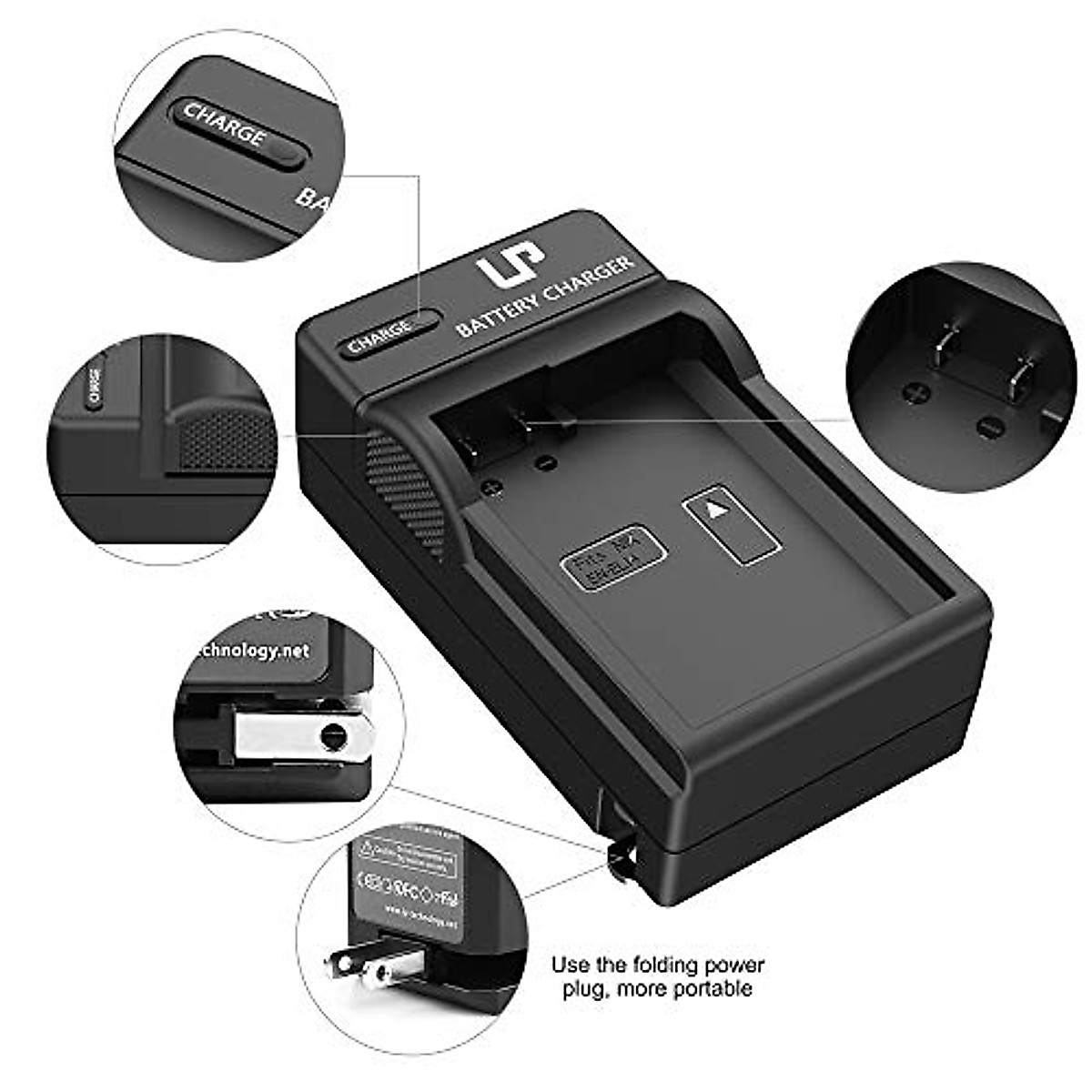 LP EN-EL14 EN EL14a Battery Charger, Charger Compatible with Nikon D3500, D5600, D3300, D5100, D5500, D3100, D3200, D5200, D5300, D3400, DF, Coolpix P7000, P7100, P7700, P7800 Cameras & More