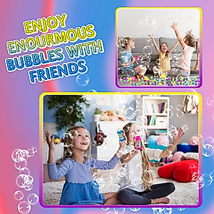 Party Bubbles for Kids - (Bulk Pack of 24) 2-oz Bubbles Bulk Solution with Bubble Wands Assorted Neon Colors for Outdoor Toys Summer Games, Birthday Kids Party Favors, & Goodie Bags Stuffers for Kids