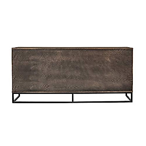 Armen Living Nevada Rustic Oak Wood Sideboard, Smoke