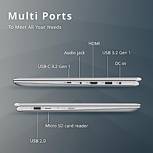 ASUS Zenbook x360 2-in-1 15.6" FHD Touchscreen Business Laptop, AMD Ryzen 7 5700U, 8GB RAM, 256GB PCIe SSD, Backlit Keyboard, NVIDIA GeForce MX450, HD Camera, Win 11, Gray, 32GB USB Card