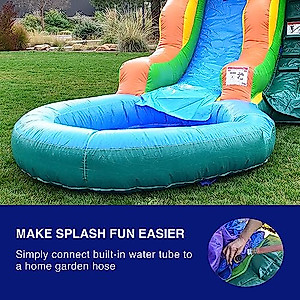 HeroKiddo 13’ Summer Breeze Commercial Grade Water Slide with Pool for Kids and Adults (with Blower), Wet Dry Use, Outdoor Indoor, Birthday Party, Rental Quality