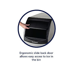 Scotsman CU0415MA-1 Essential Ice Cube-Style Ice Maker with Bin, Stainless Steel, 115-Volts, Gray Stainless Steel
