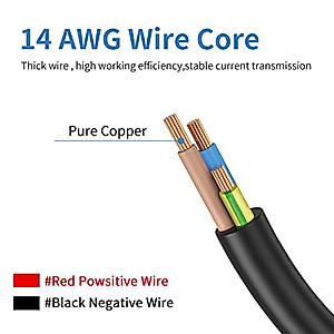 Solar Connector and to DC8mm Adapter Cable YACESJAO 1M 14 AWG SAE Plug to DC 8mm Male Cable for Solar Generator Automotive RV Solar Battery Panel