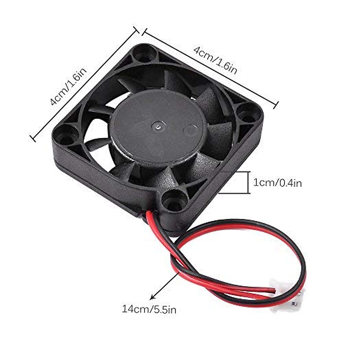 UCEC 40mm Fan DC 24V Small Brushless Cooling 4010 Axial Fan 40x40x10MM 2Pin for Computer Case 3D Printer Extruder Humidifier and Other Small Appliances - 2 Pack