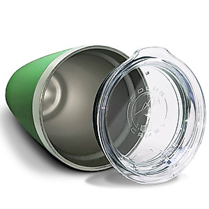 LaserGram 20oz Vacuum Insulated Tumbler Mug, Four Leaf Clover, Personalized Engraving Included (Green)