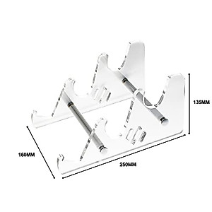 Mechanical Keyboard Storage Stand Display Keyboard Holder Transparent Acrylic Stand for Three Keyboard