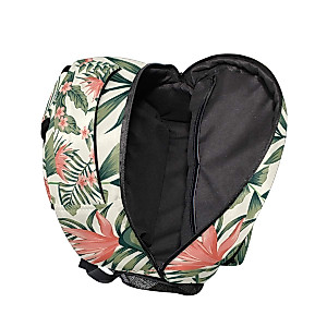 Oarencol Tropical Palm Leaves Flower Backpacks Pink Florals School Book Travel College Shoulder Bag for Women Girls Men Boys