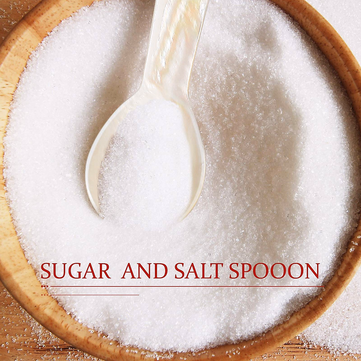 Caviar Spoons Mother of Pearl MOP Caviar Spoons with Hand Craft W Round Handle for Caviar, Egg, Ice Cream, Salt, Coffee Serving, Restaurant Serving Set (6 Pieces, 2.75 Inch)