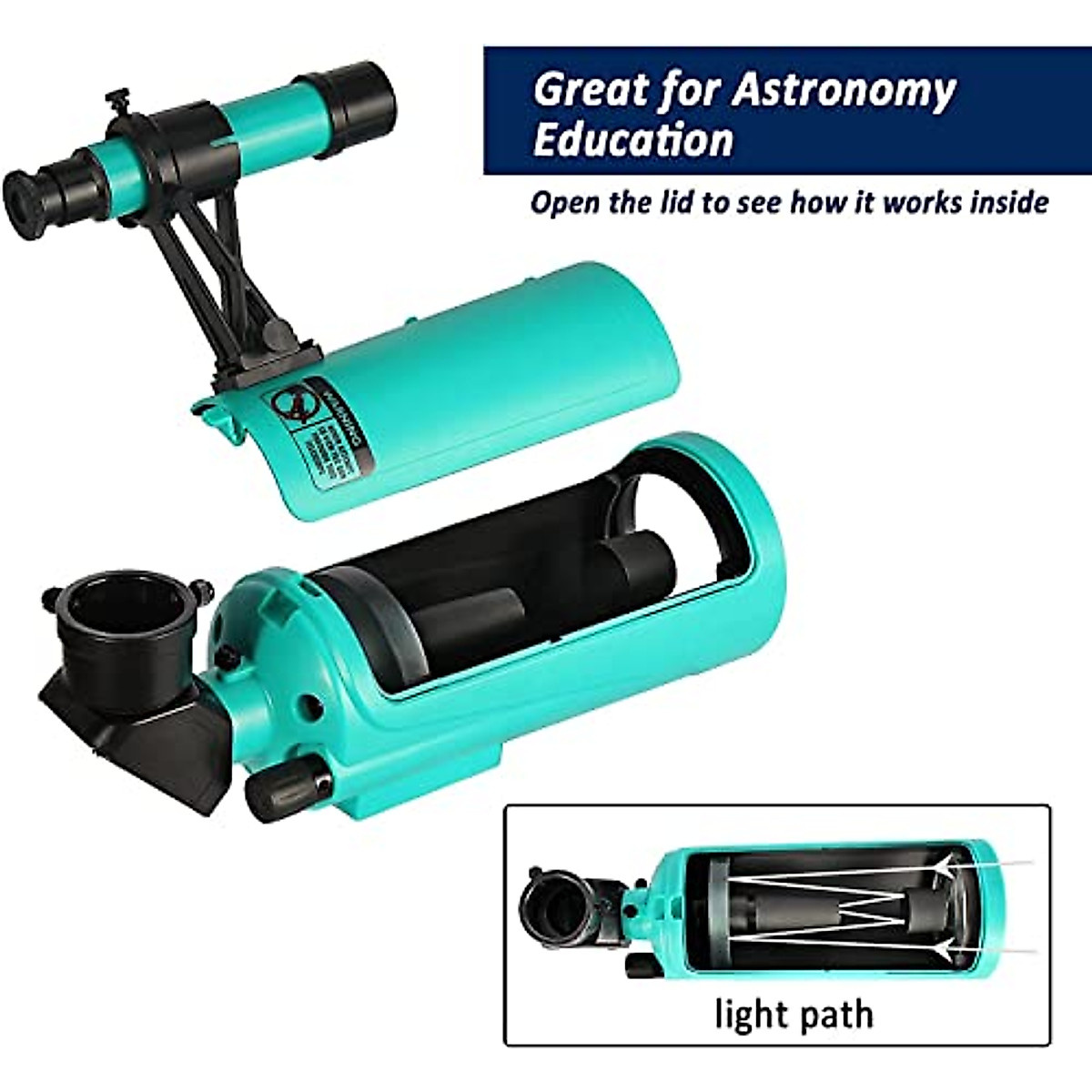 Maksutov-Cassegrain Telescope for Adults Kids Astronomy Beginners, Sarblue Mak60 Catadioptric Compound Telescope 750x60mm, Compact Portable Travel Telescope, with Tabletop Tripod Finderscope