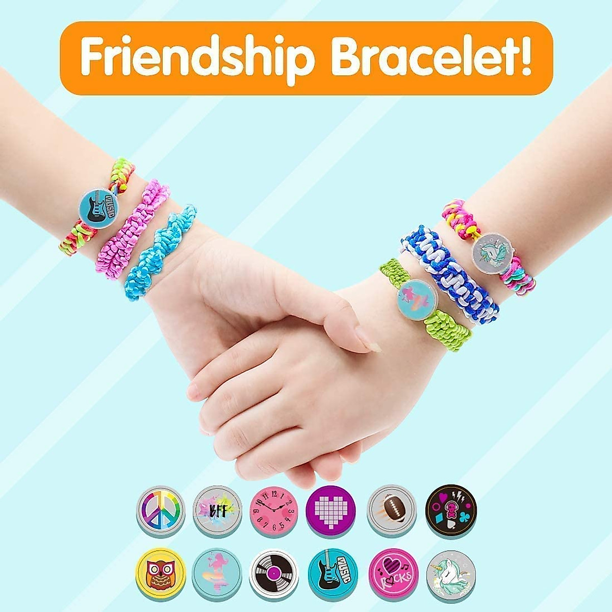 VERTOY Friendship Bracelet Kit and Pop Beads Jewelry Making Kit for Girls, STEM Arts and Crafts Toys for 3-10 Year Old Girls, Best Birthday Gifts for Girls and Toddlers, Value 2 Packs
