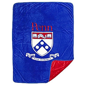 Dormitory 101 U Penn Premium Quality Plush Fleece Blanket - X Large 60"X80". Fits Queen or Twin XL Bedding. Great Gifts!