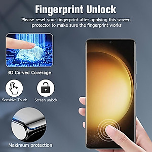 AFSKU Galaxy S21 Ultra 5G Screen Protector, 9H Tempered Glass Scratch Resistant, Ultrasonic Fingerprint Support, 3D HD Curved,for Samsung Galaxy S21 Ultra 6.8 Inch Screen Protector