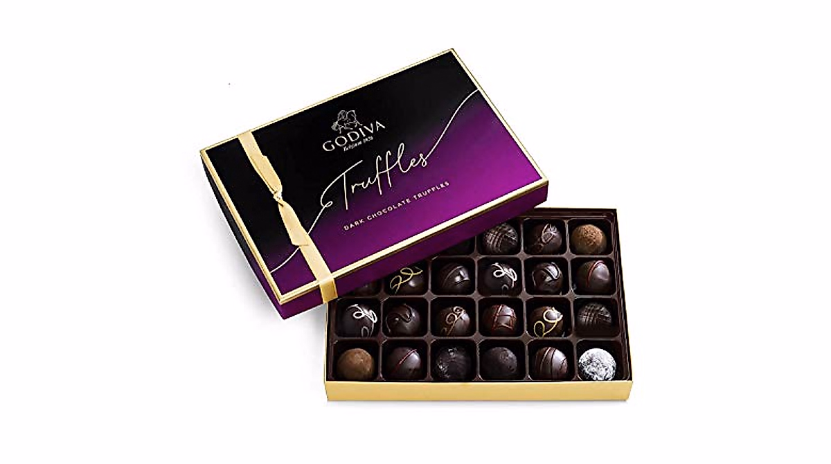 Godiva Dark Chocolate Truffles Gift Box - 24 Pc. Assortment