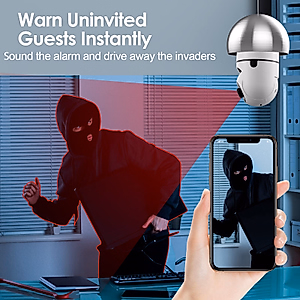 WiFi Security Camera HD 1080P Night Vision Motion Detection Mobile Tracking 2-Way Talk Pan Tilt for Home Kid Pet Nancy Security