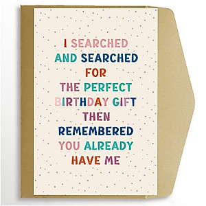 Cheeky Birthday Card for Him Her, Funny Birthday Card for Husband Wife, You Already Have Me Card