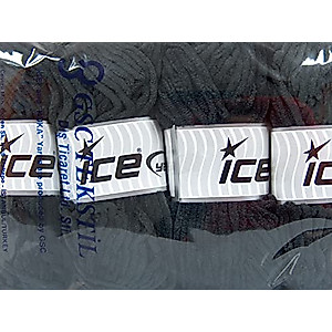 Lot of 4 x 100gr Skeins Ice Yarns Velvet Chenille Hand Knitting Yarn Black