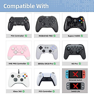 GeekShare Fruits Theme Playstation 4 Controller Thumb Grips, Thumbsticks Cover Set Compatible with Switch Pro Controller and PS4 PS5 Controller, 4 Pcs - Peach and apple