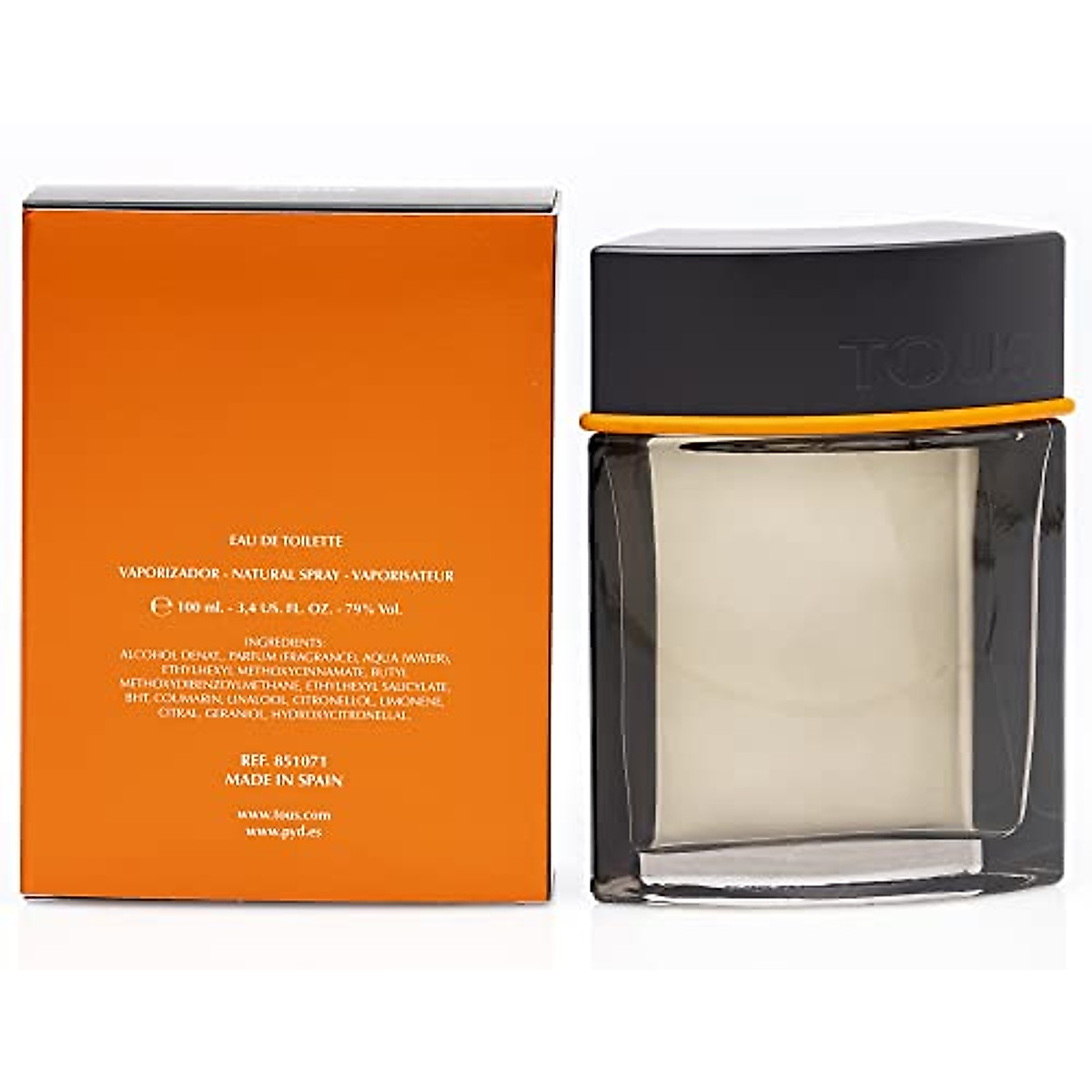 TOUS Man Intense Perfumes Eau De Toilette Spray, 3.4 Ounce, Multi