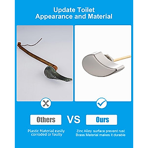 Hibbent 2 Pack Toilet Handle Tank Flush Lever Replacement Compatible with TOTOTHU004-CP Trip Lvr for ST701, CST854, Side Mount Toilet Flush Handle, Toilet Trip Lever, Brushed Nickel