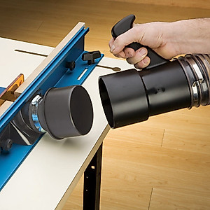 Dust Right 2.5'' Pack of 2 Dust Collection Ports – Port Fits for 2.5” Dust Collection Hose – Plastic Shop Vac Adapter – Rockler Dust Collection Fittings Includes Two Ports & Two Metal Hose Clamps