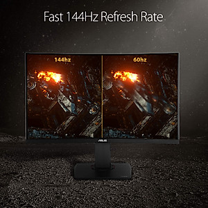 Asus TUF Gaming VG32VQ 32” Curved Gaming Monitor FreeSync HDR Elmb Sync 1440P 144Hz 1ms Eye Care with DP HDMI (Renewed)