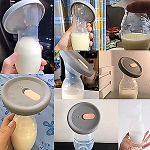 haakaa Manual Breast Pump 4oz/100ml One-Piece Design with Silicone Cap Made by Food Grade Silicone Milk Saver & Milk Catcher for Breastfeeding Moms