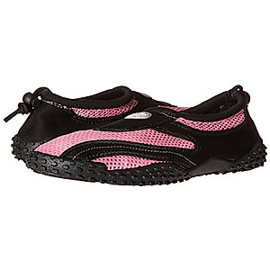 Womens Water Shoes Aqua Socks Pool Beach ,Yoga,Dance and Exercise (10, Black/Pink 1185L)