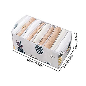 HEYBEC wardrobe storage organizers, Foldable Storage Box, Fabric Wardrobe Storage Organizer, Large Dresser Drawer Organizer, Wardrobe Clothes Organizer for Shirts, Ties, Socks, Bras, Underwear