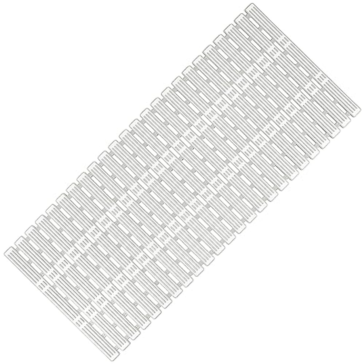 Qidordour Bathtub Mat Non Slip Shower Mats, 35.4 x 15.7 Inch Long Soft Bath Tub Mat with Suction Cups and Drainage Holes, Anti Slip Bath Mats for Tub Inside Shower Stall Tray Bathroom Floor,Light Grey