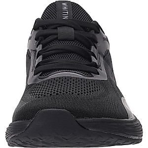 WHITIN Mens Zero Drop Wide Toe Box Road Running Shoes Width Tennis Athletics Size 8 Lightweight Sports Logging Walking Hiking Workout Training Male Black 41