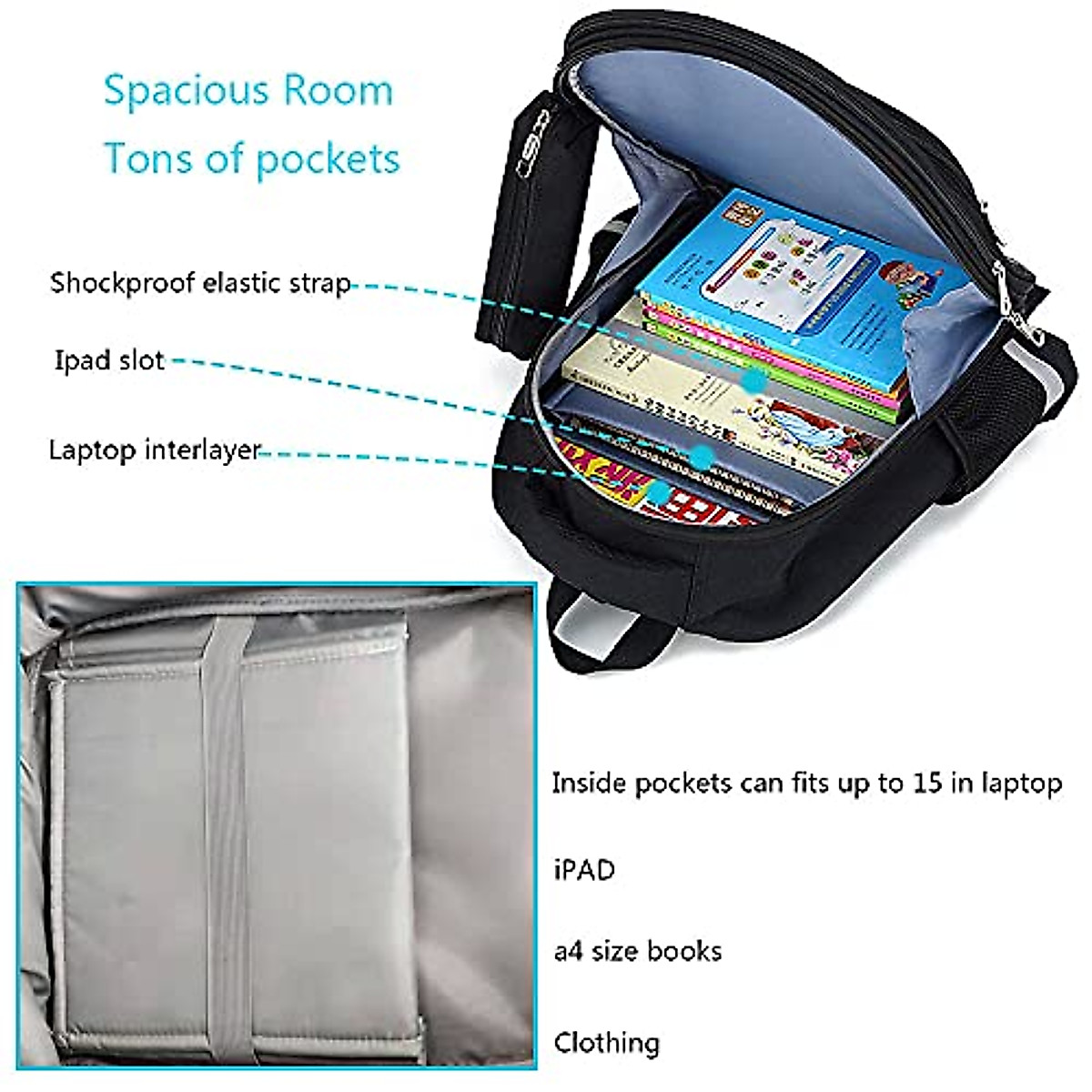 Cute Elephant Kids Backpack Schoolbag for Boys Elementary Kindergarten Preschool School Bag With Pencil Bag