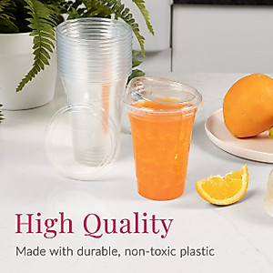 200 Clear Plastic Cups | 16 oz Plastic Cups | Disposable Cups | PET Clear Cups | Plastic Water Cups | Plastic Beer Glass | Clear Plastic Party Cups