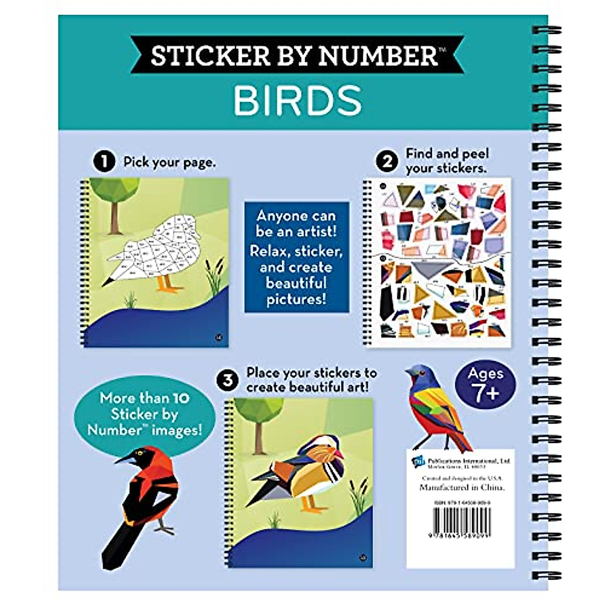 Brain Games - Sticker by Number: Birds