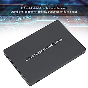 Hard Disk Box, Stable PCI-E Hard Disk Enclosure, High‑Power Low Heat Generation Aluminum Alloy for Computer Desktop(Black)
