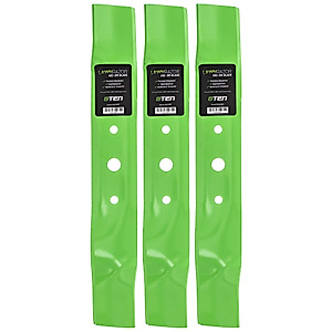 8TEN LawnRAZOR Blade Set for John Deere GX20250 GY20568 48 inch Mower Deck L120 L130 1948 2148 Scotts L2048 (High Lift)
