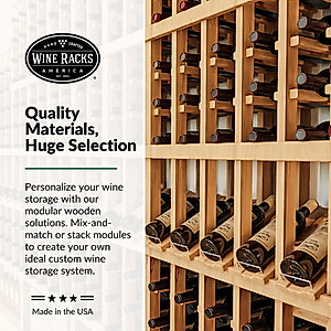 Wine Racks America InstaCellar Display Row Cellar Kit Wine Rack - Durable and Expandable Wine Storage System, Pine Unstained - Holds 150 Bottles