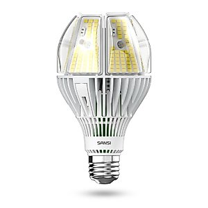 SANSI 10,000 Lumens A21 LED Light Bulb, Super Bright 650W Equiv. E26 Light Bulb with Wide 270° Beam Angle, 5000K Daylight Non-Dimmable Safe 65W Bulb for Workshop Garage Church Supermarket