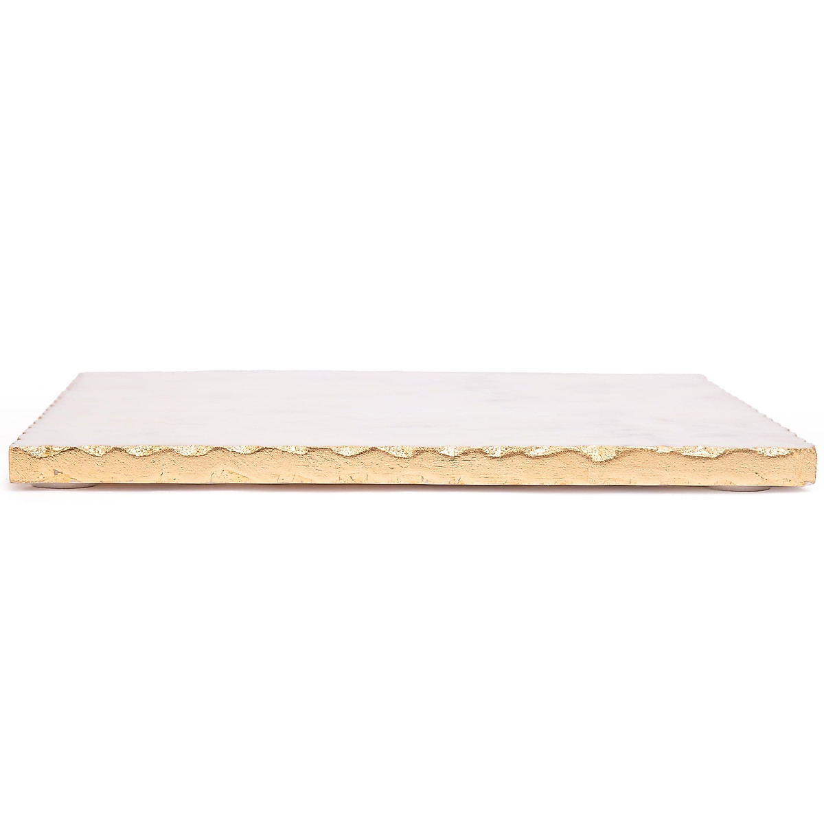 ecstassy Marble Cheese Server Square 11.25 Inches: 100% Natural Marble Charcuterie Board | Cheese Board | Marble Serving Platter | Cup Cake Platter with Gold Foiling