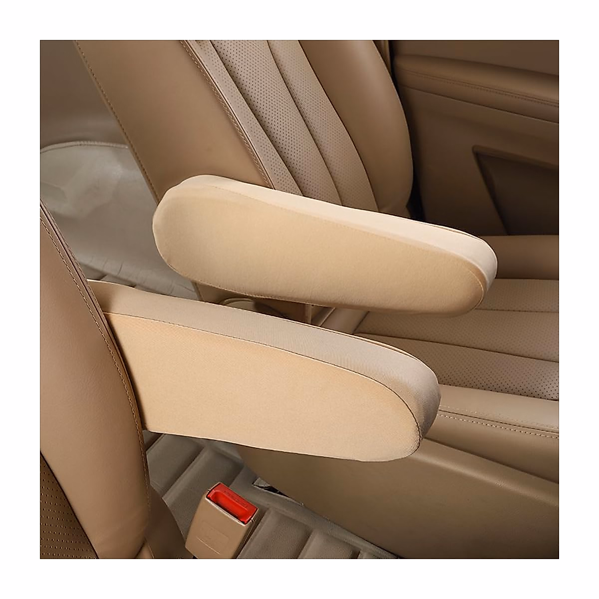 AUCELI 2 Pcs Car Front Seat Armrest Covers, Cloth Fabric Armrest Protectors, Direct Replacement Center Console Lid Armrest Cover Skin, Universal Accessories for Car, SUV, Truck and Van