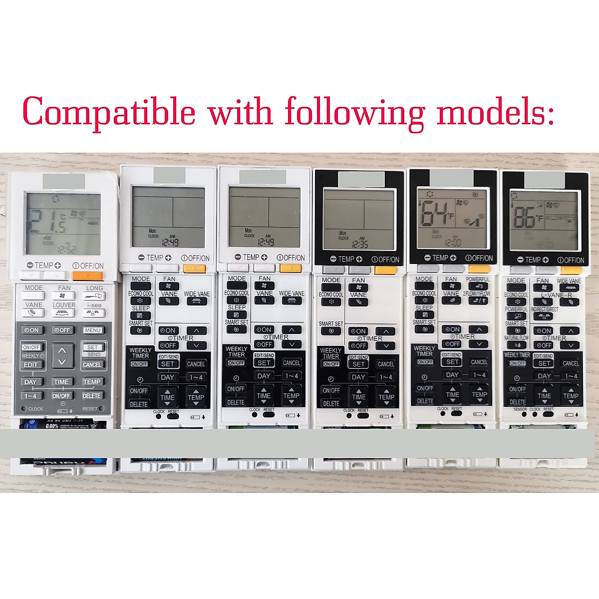 CHOUBENBEN Replacement for Mitsubishi Electric Mr. Slim Air Conditioner HVAC Remote Control MSZ-FH06NA MSZ-FH09NA MSZ-FH12NA MSZ-FH15NA MSZ-FH18NA MSZ-FH18NA2
