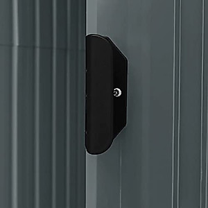 vidaXL Garden Shed with Rack Storage Building Tool House Outdoor Backyard Furniture Equipment Organize Household Item Home Anthracite Iron