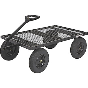 Strongway Steel Cart - 1500-Lb. Capacity, 52in.L x 34.7in.W x 30.5in.H, Model# STR1500