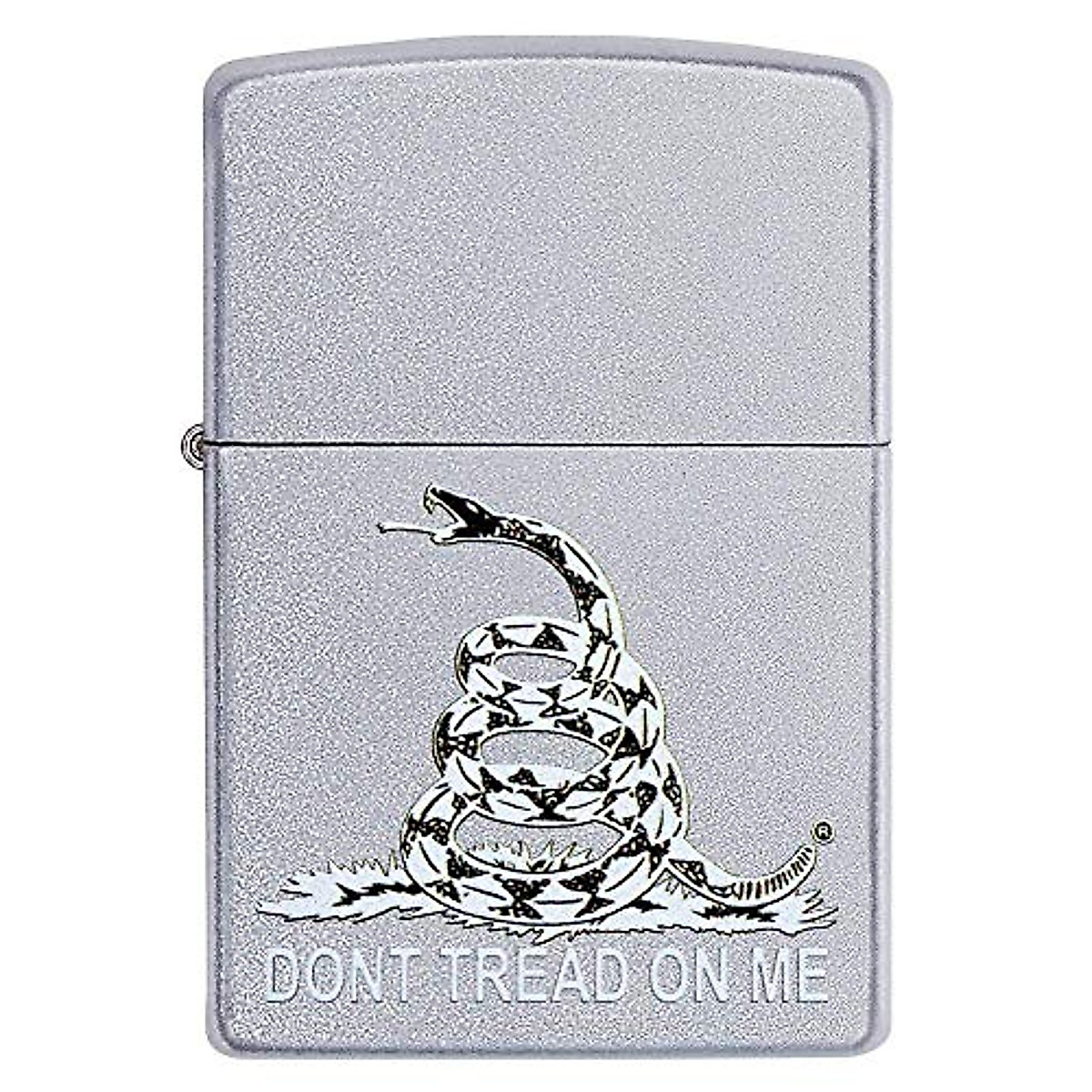 Zippo Don't Tread on Me Satin Chrome Pocket Lighter